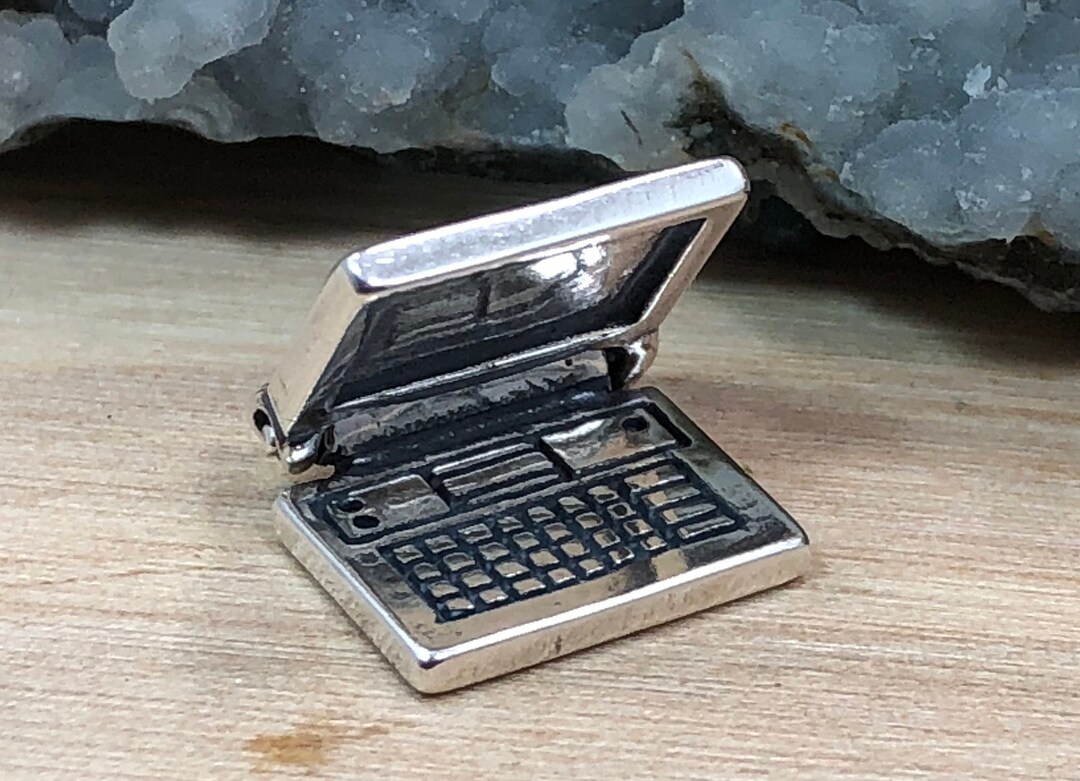 Laptop Charm, Computer Charm, Tech Charm, Sterling Silver Charm - Etsy
