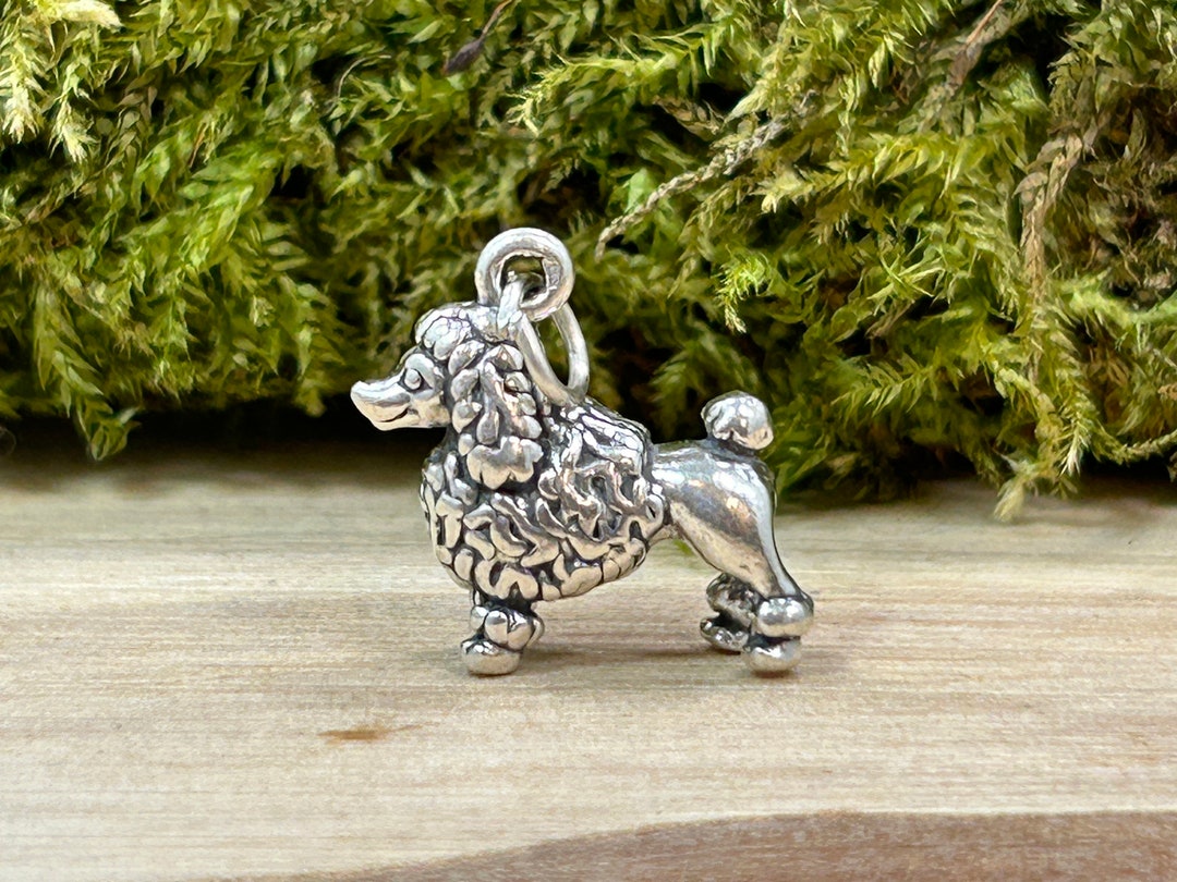 Sterling Silver Poodle Charm, Poodle Charm, Sterling Silver Dog Charm ...