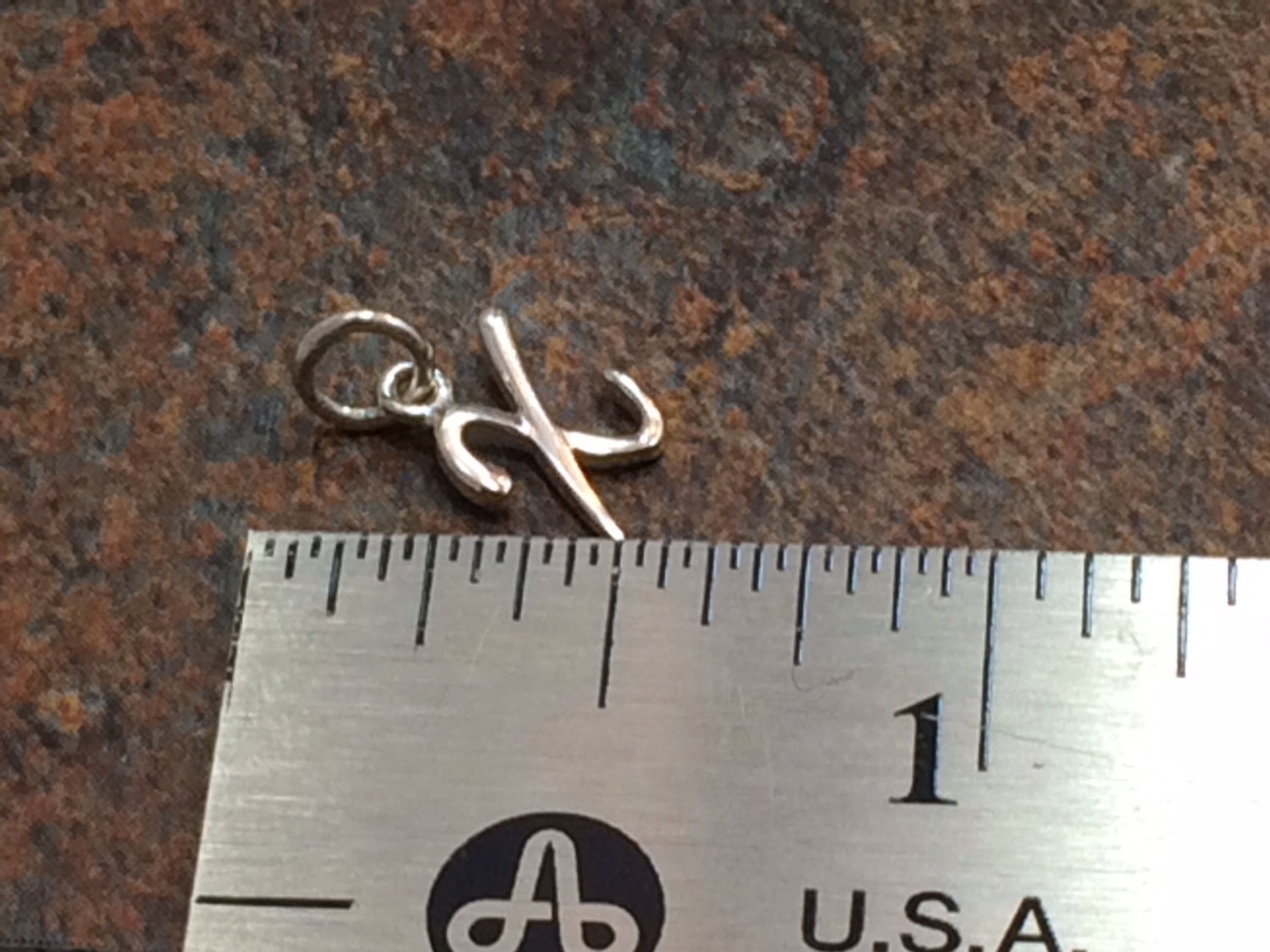 Alphabet Charm Letter Charm X Charm Letter X Charm Script - Etsy