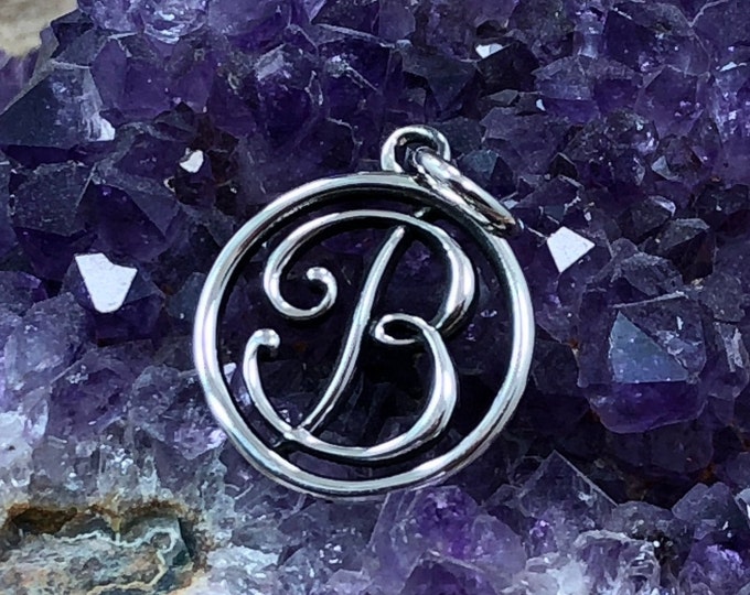 Letter B Charm, Cursive Letter B Charm, Alphabet Charm, Letter Charm, B ...