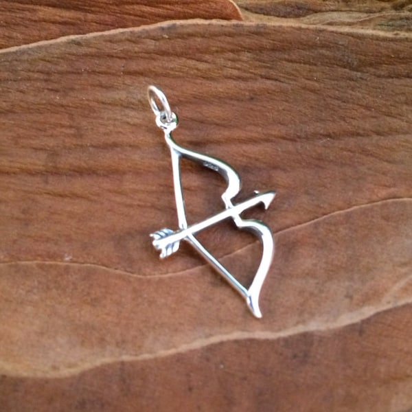 Silver Bow and Arrow - Etsy