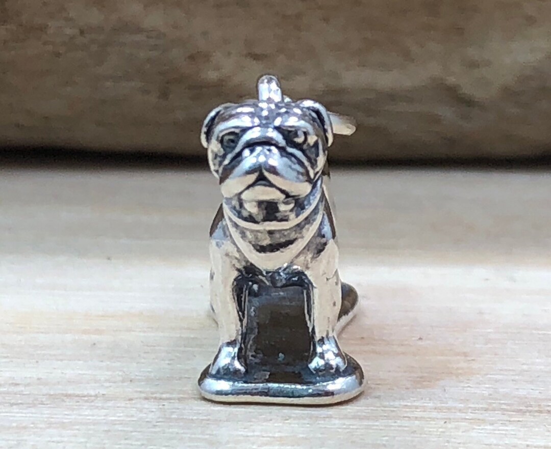 Pug Charm, Pug Pendant, Pug Lover, Dog Lover, Sterling Silver Charm ...