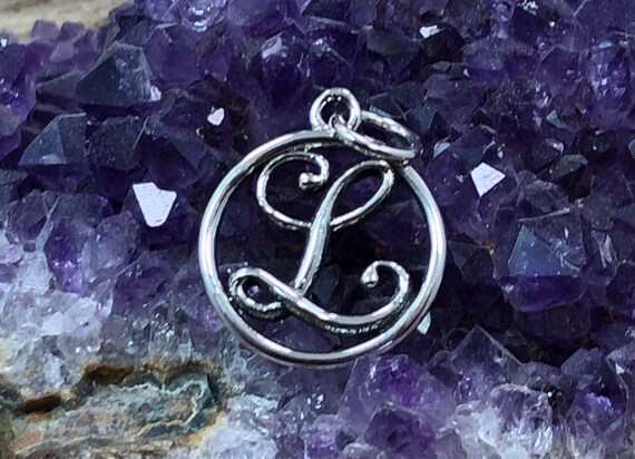 Letter L Charm Cursive Letter L Charm Alphabet Charm Letter - Etsy