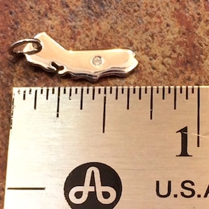 California Charm, California Diamond Charm, California Stamping Blank ...