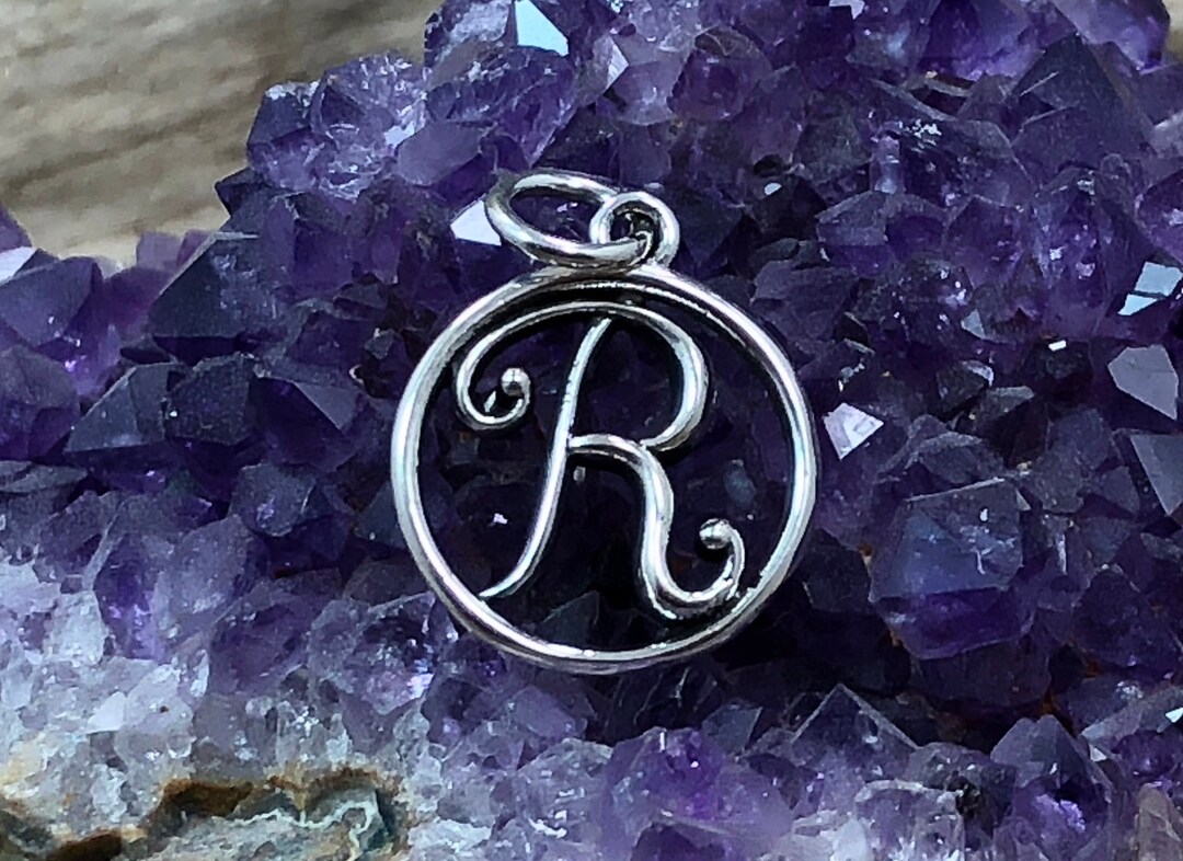 Letter R Charm Cursive Letter R Charm Alphabet Charm Letter - Etsy