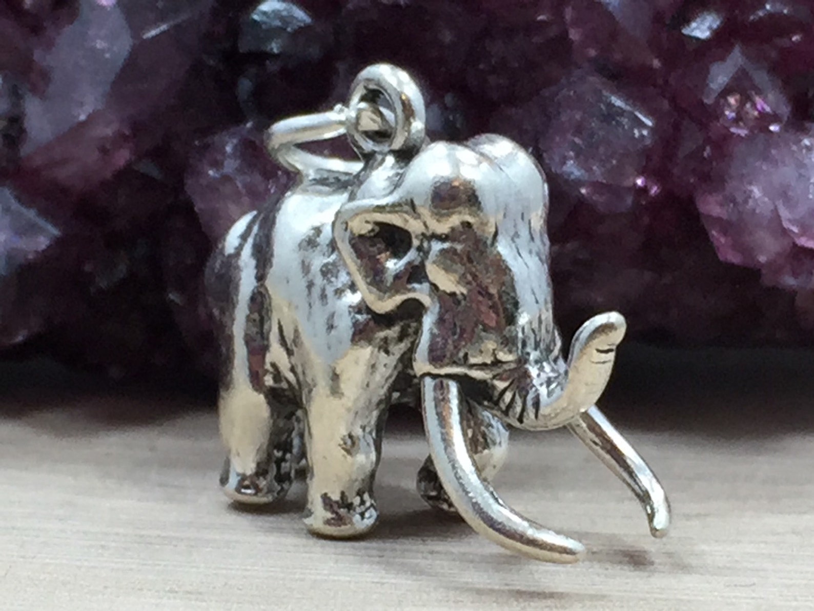 Wooly Mammoth Charm, Dinosaur Charm, Paleontologist Charm, Sterling ...