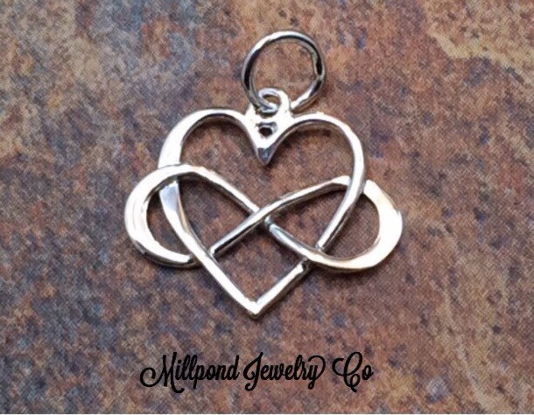 Infinity Heart Charm, Infinity Charm, Heart Charm, Infinity Link ...