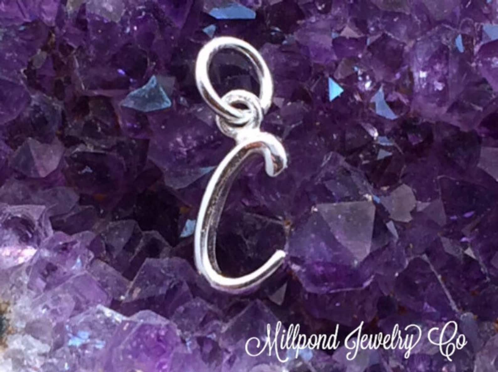 Alphabet Charm, Letter Charm, C Charm, Letter C Charm, Script Letter ...
