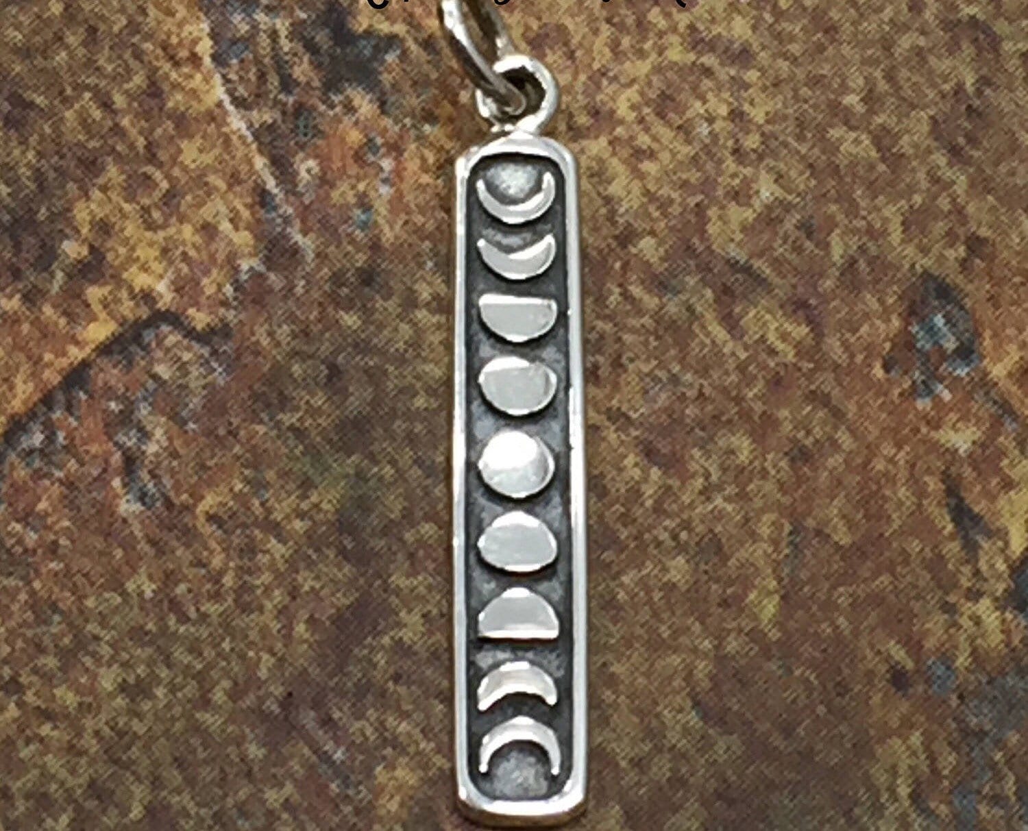 Moon Charm Phases of the Moon Charm Etched Phases of the - Etsy