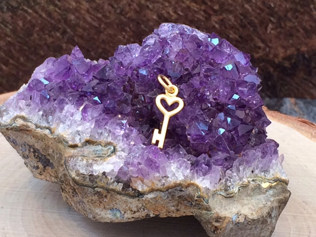 Key Charm Key Pendant Small Key Charm Heart Key Charm - Etsy