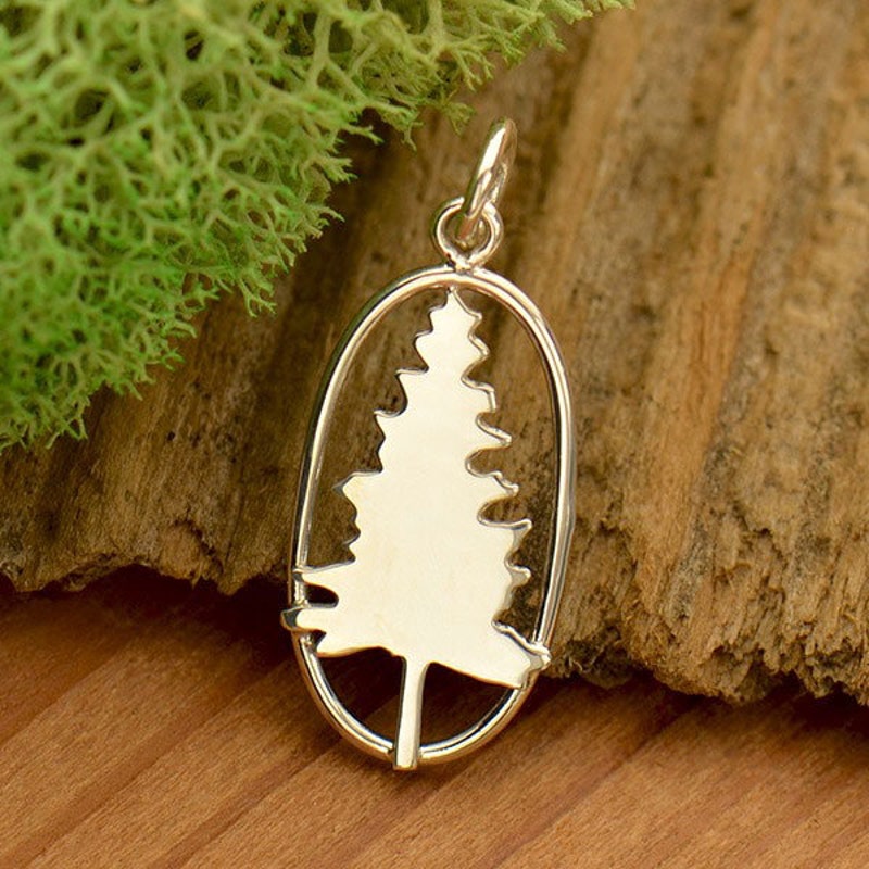 Pine Tree Pendant - Etsy
