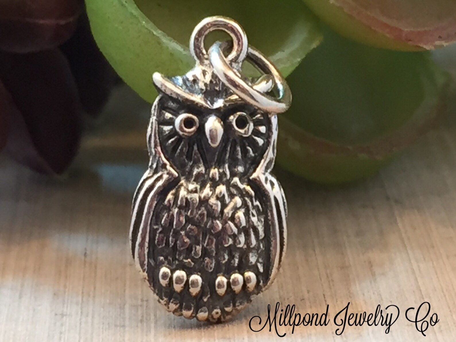 Owl Charm Owl Pendant Sterling Silver Owl Charm Jewelry - Etsy