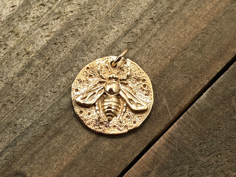 Bronze Ancient Bee Coin Charm, Bee Charm, Bee Pendant, Bumble Bee Charm ...