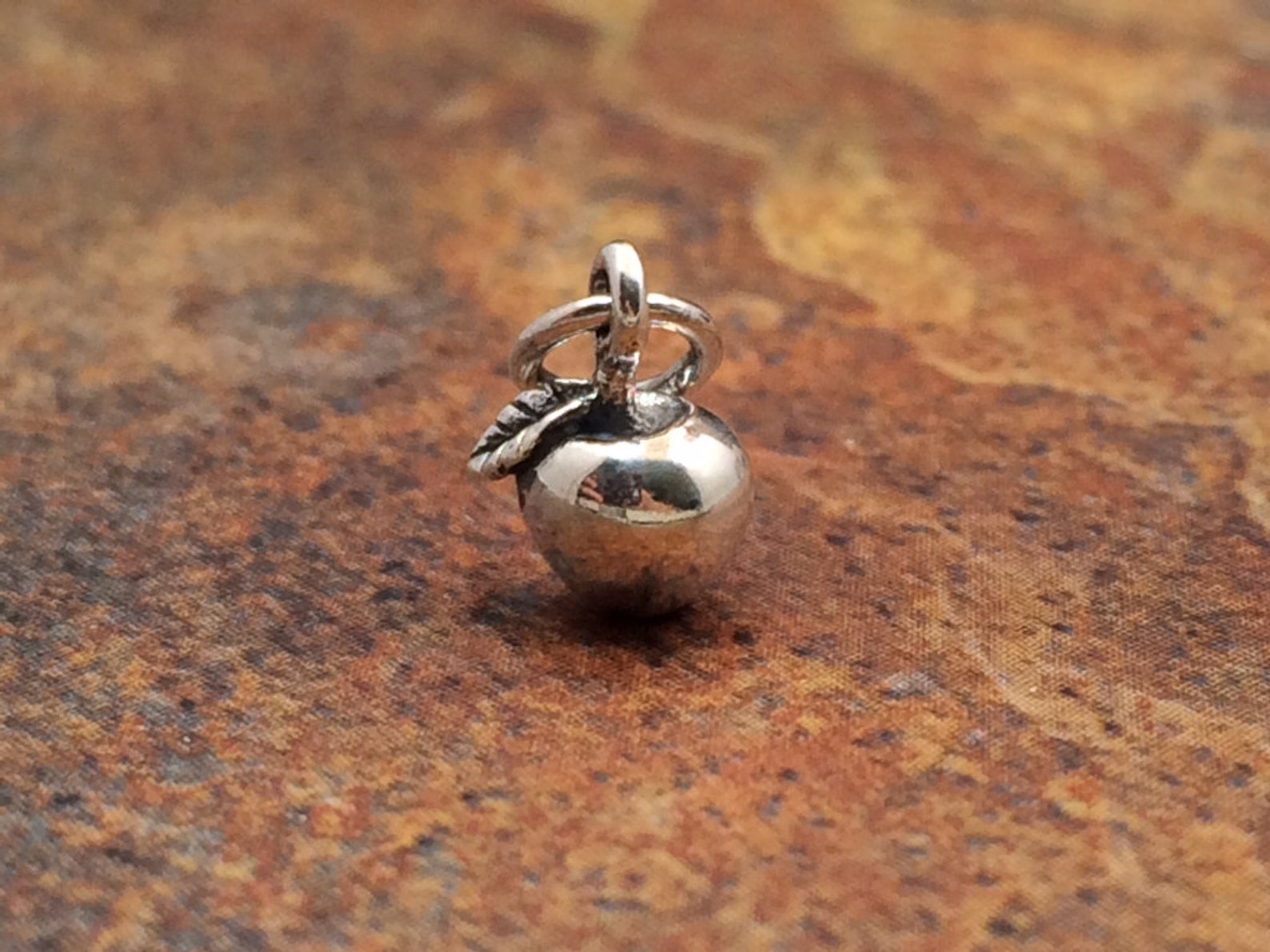 Apple Charm Lifelike Apple Charm Apple Pendant Sterling - Etsy