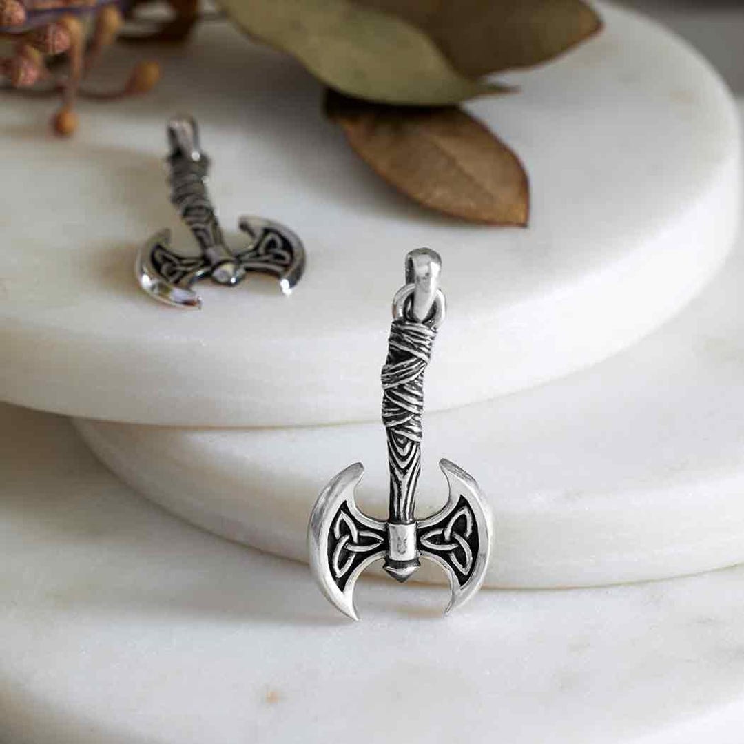 Sterling Silver Viking Axe Pendant, Sterling Silver Axe Charm, Viking ...