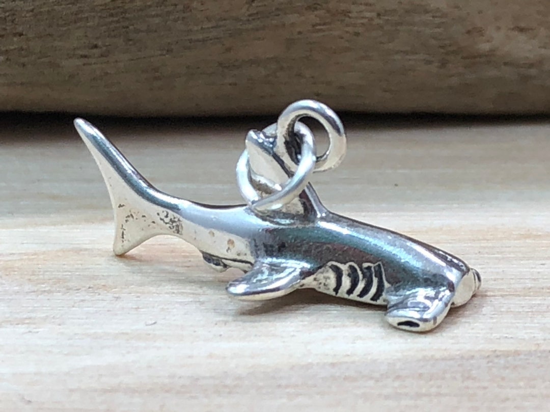 Sterling Silver Hammerhead Shark Charm, Sterling Silver Shark Charm ...