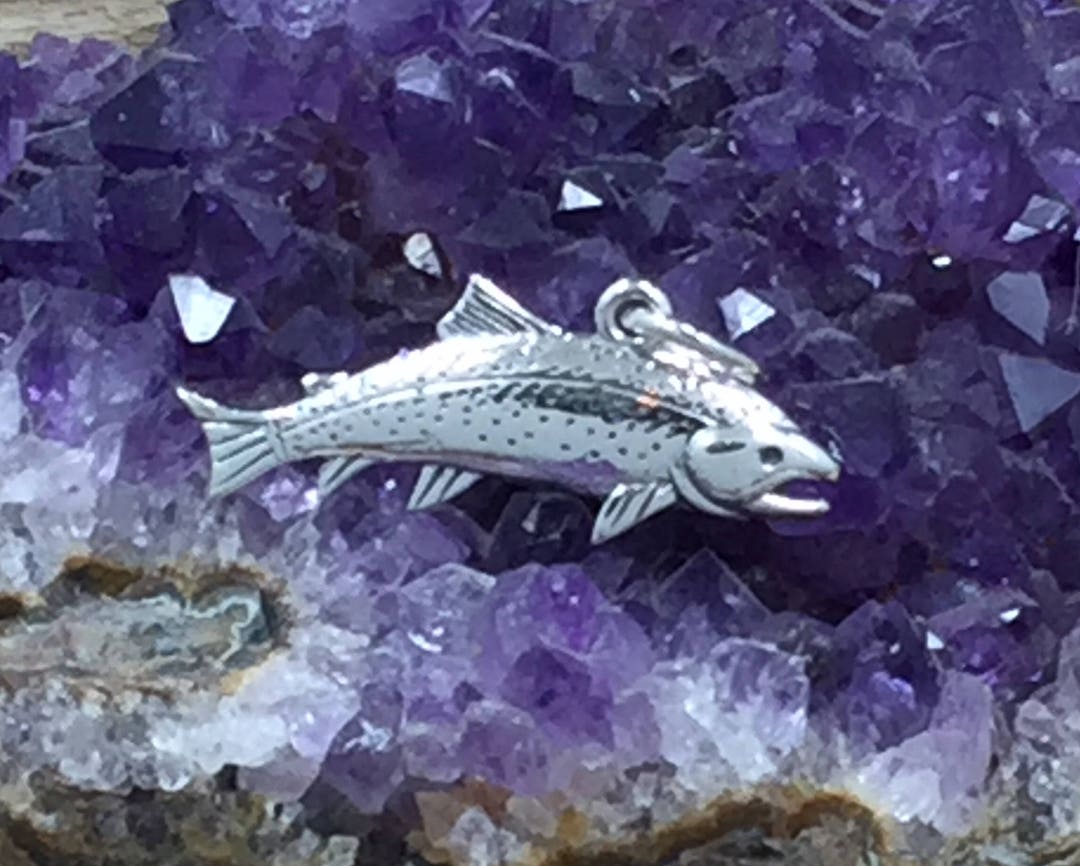 Trout Charm, Trout Charm, Fish Charm, Fisherman Charm, Fishing Charm ...