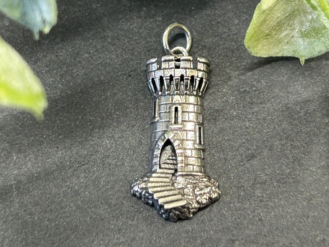 Sterling Silver Castle Tower Charm, Castle Charm, Fairly Tale Charm ...