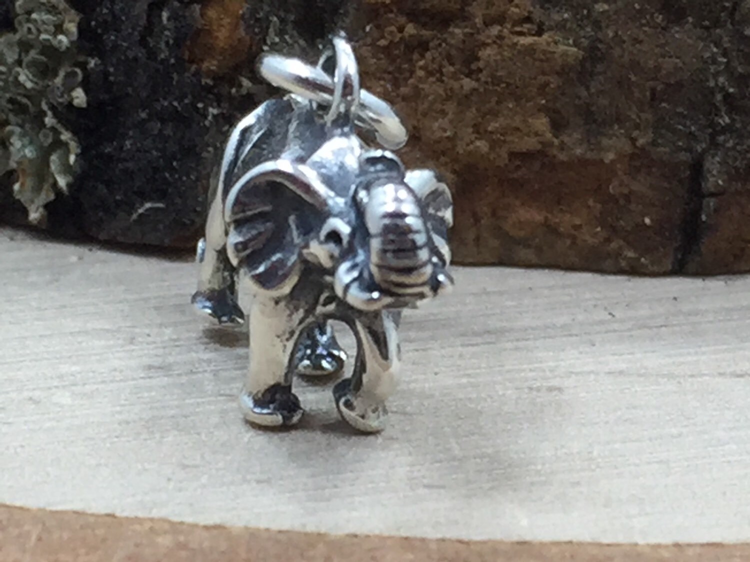 Elephant Charm, Elephant Pendant, Sterling Silver Elephant Charm ...