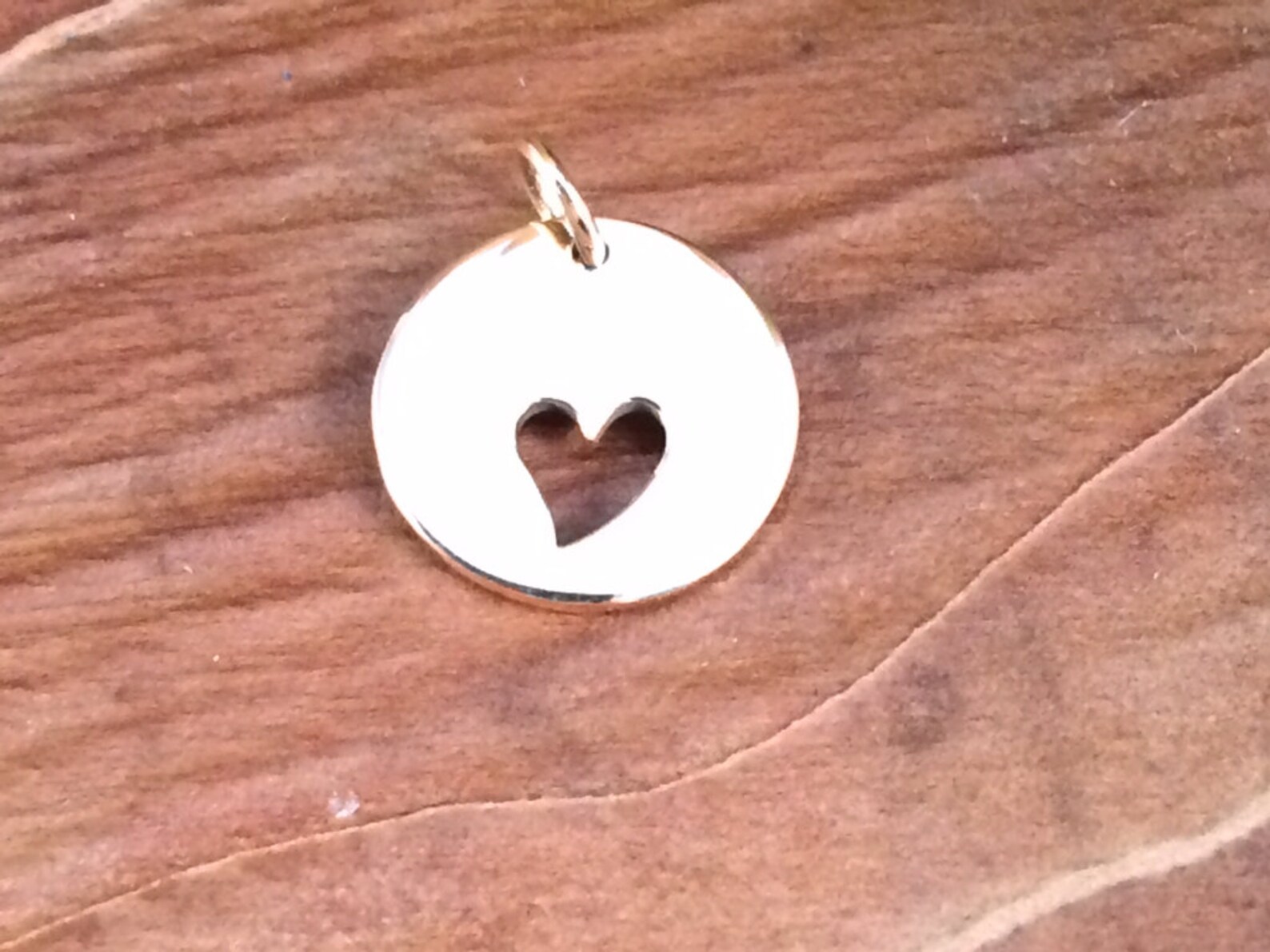 Heart Charm, Heart Pendant, Cut Out Heart Charm, Bronze Heart Charm ...