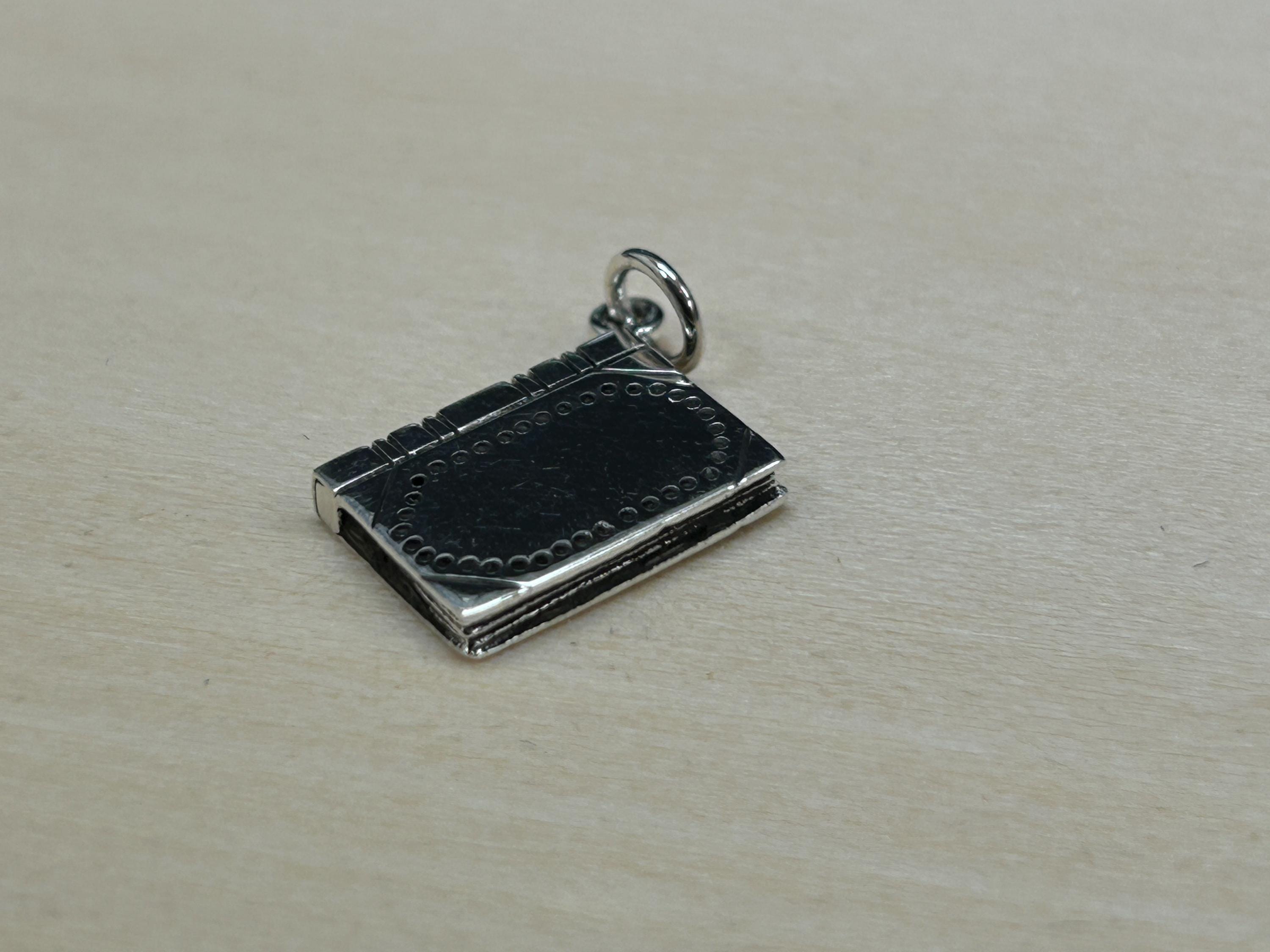 Book Charm, Book Pendant, 3-D Book Charm, Book Lover Gift, Reader Charm ...