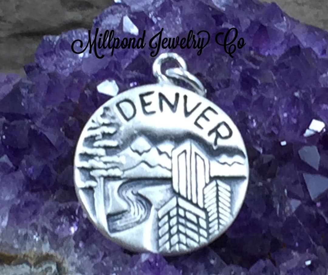 Denver Charm, Colorado Charm, Denver Pendant, Sterling Silver Denver ...