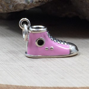 Sneaker Charm, Hightop Charm, Pink Hightop Charm, Pink Sneaker Charm ...