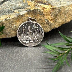 Tent Charm, Camping Charm, Campfire Scene Charm, Camping Scene Charm ...