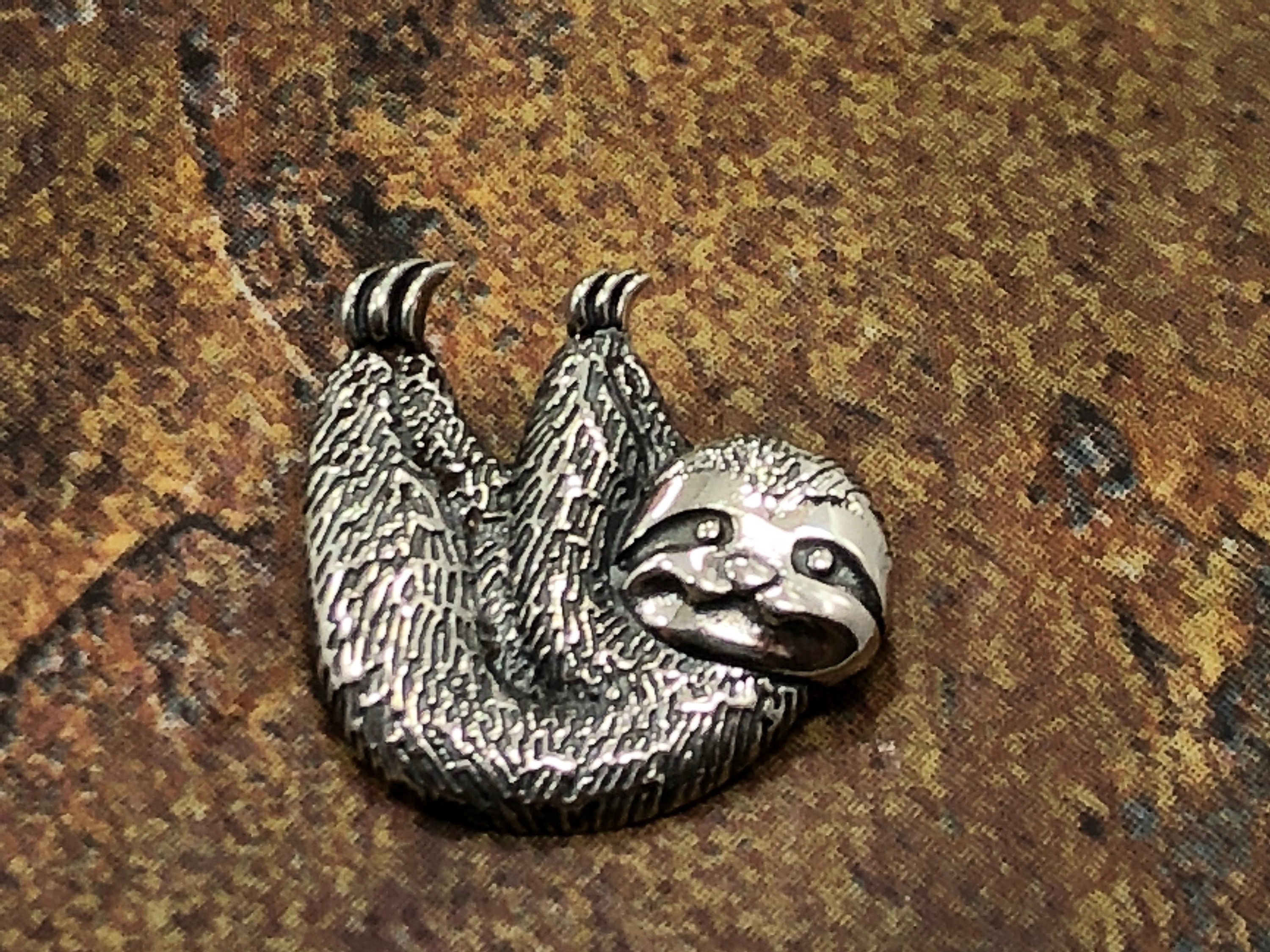 Sloth Bead Sloth Charm Sloth Pendant Sterling Silver Charm | Etsy