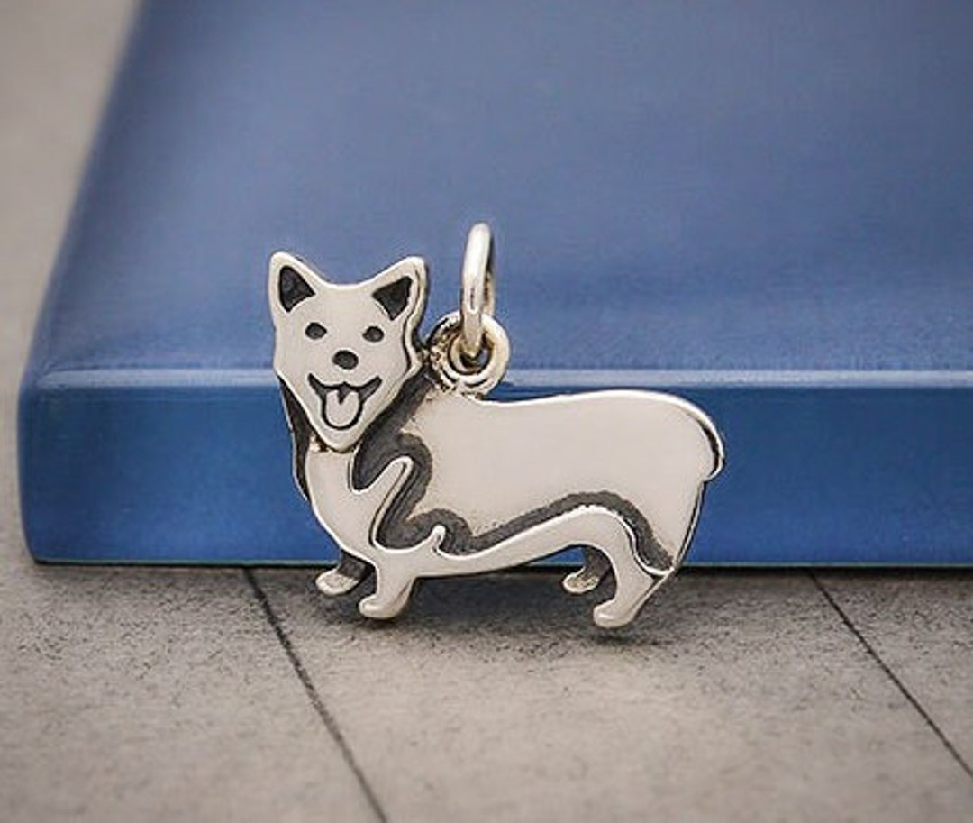 Sterling Silver Corgi Charm, Sterling Silver Dog Charm, Corgi Charm ...
