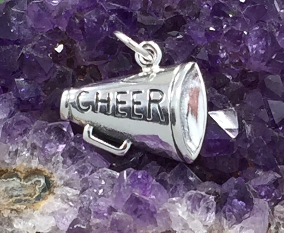 Cheer Charm, Megaphone Charm, Cheerleader Charm, Dance Charm, Sterling ...