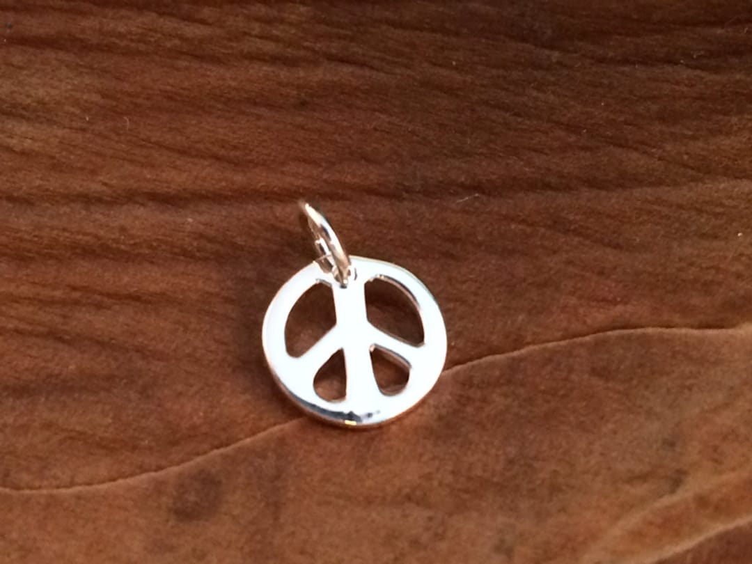 Peace Sign, Silver Peace Sign, Peace Sign Charm, Peace Sign Pendant ...