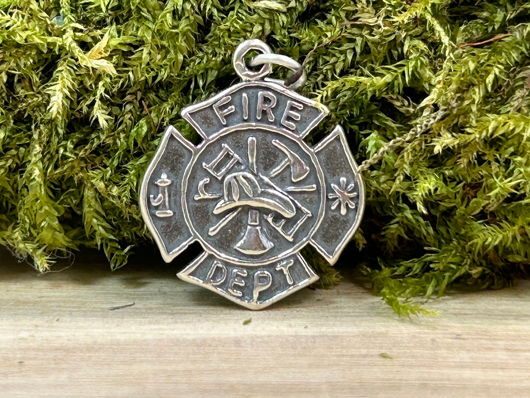 Fire Department Charm, Fire Fighter Shield Charm, Fire Fighter Charm ...