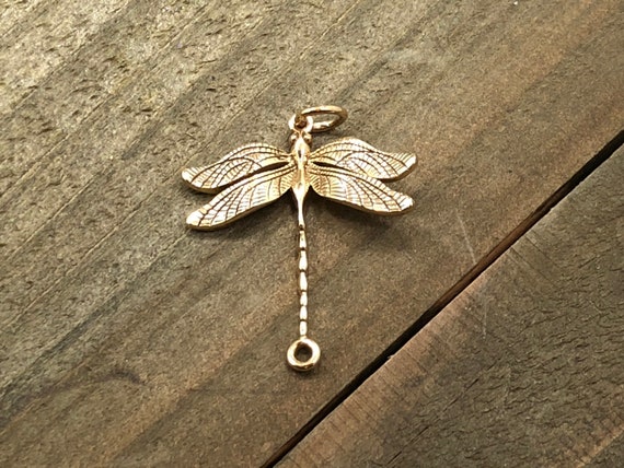 Dragonfly Charm Bronze Dragonfly Charm Dragonfly Link Charm | Etsy