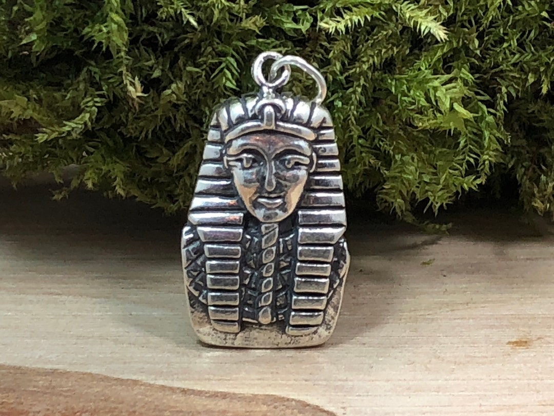 King Tut Charm, Sterling Silver King Tut Charm, King Tut Pendant ...