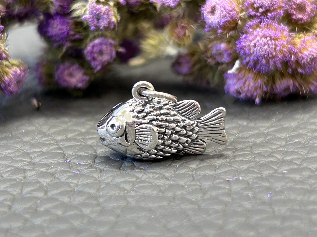Sterling Silver Puffer Fish Charm, Sterling Silver Fish Charm, Ocean ...