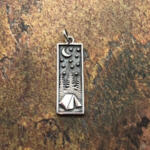 Tent Charm, Camping Charm, Campfire Scene Charm, Camping Scene Charm ...