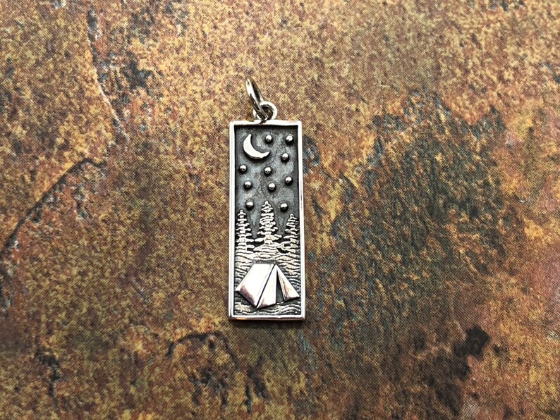 Tent Charm Camping Charm Campfire Scene Charm Camping Scene | Etsy