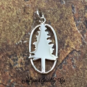 Pine Tree Charm, Pine Tree Pendant, Forest Charm, Camping Charm, Woods ...