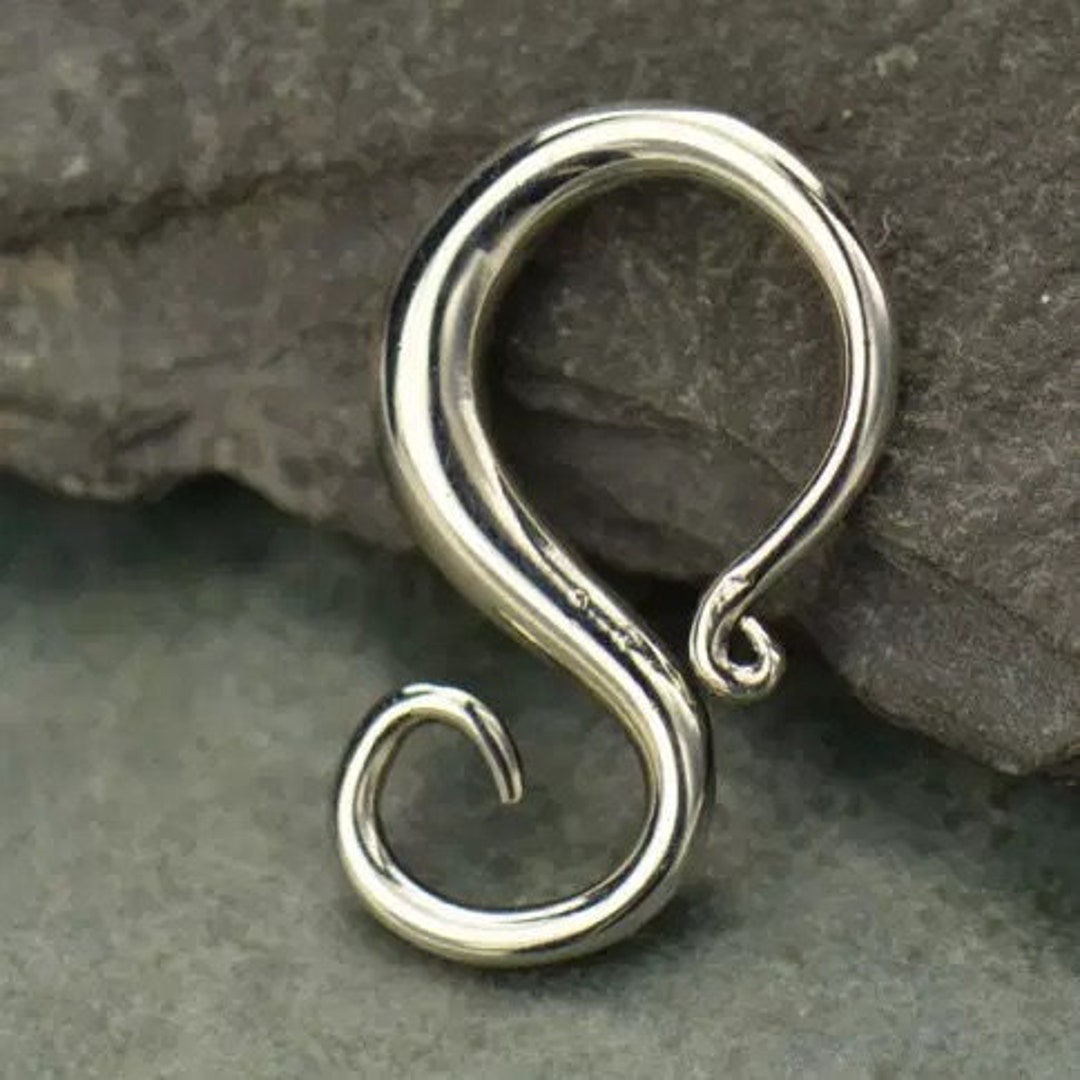 Sterling Silver Bail, S Shaped Removable Bail, Sterling Silver Jewelry ...