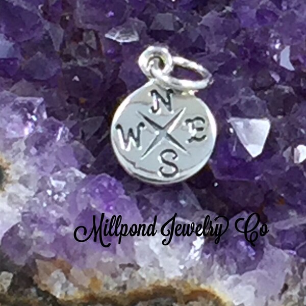 Compass Charm - Etsy