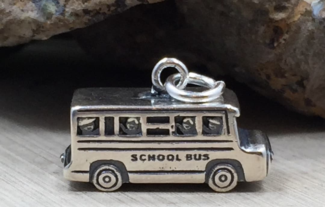 School Bus Charm, School Bus Pendant, Vehicle Charm, Car Collector ...