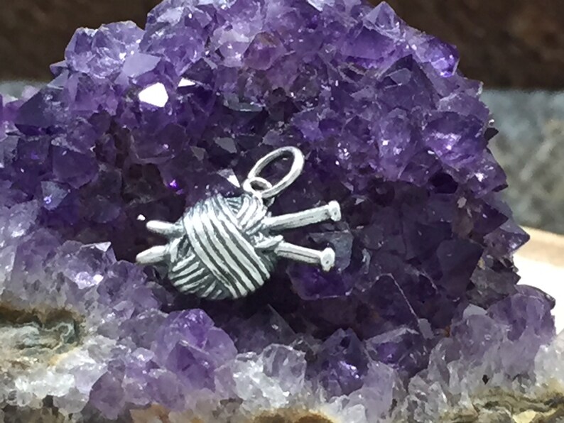 Ball of Yarn Charm Knitting Charm Yarn Charm Crocheting | Etsy