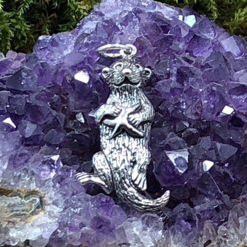 Otter Charm Otter Pendant Water Charm River Charm Beach - Etsy