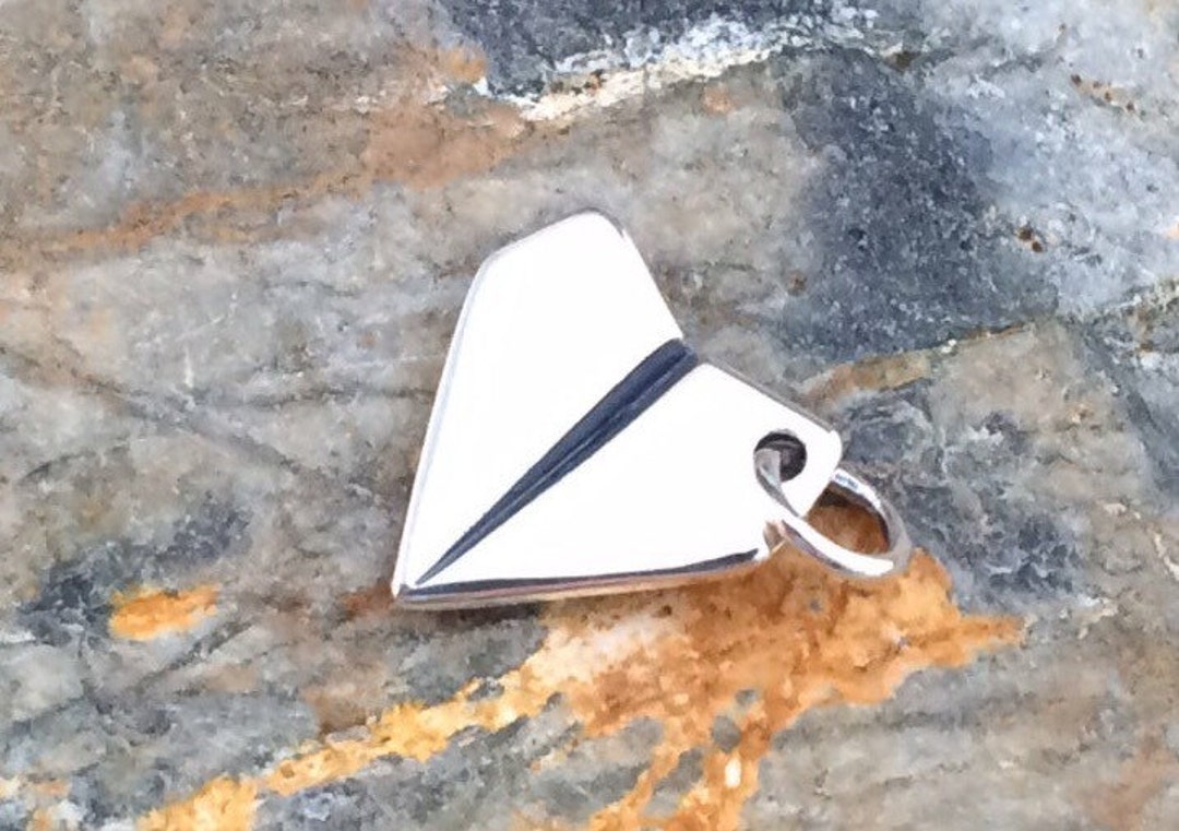 Paper Airplane Charm Paper Airplane Pendant Airplane Charm - Etsy