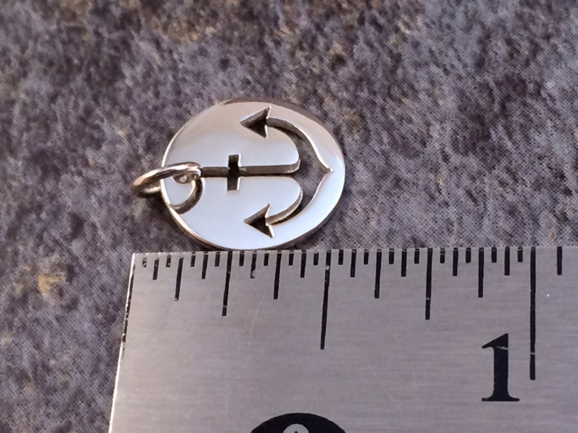 Anchor Charm Cut Out Anchor Charm Anchor Disk Cut Out | Etsy