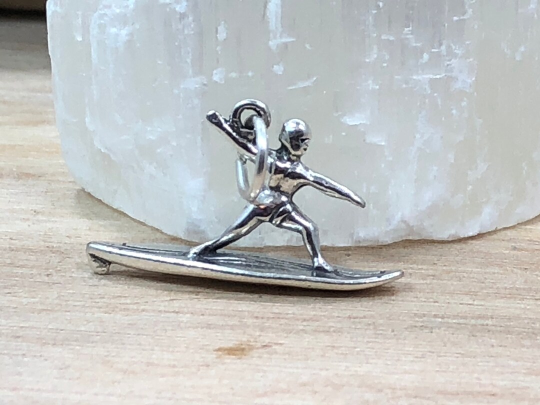 Surf Boarding Charm, Surfer Boy Charm, Surfer Charm, Ocean Charm, Ocean ...
