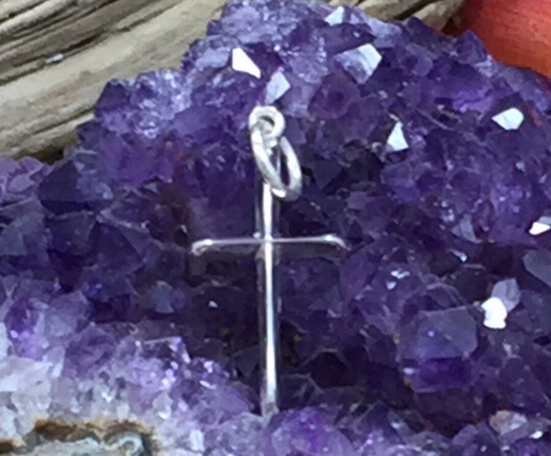 Silver Cross Cross Charm Cross Pendant Sterling Silver - Etsy