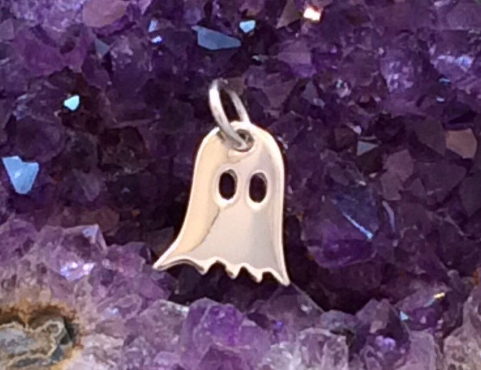 Ghost Charm Ghost Pendant Sheet Ghost Charm Sterling Silver | Etsy