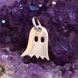 Ghost Charm, Ghost Pendant, Sheet Ghost Charm, Sterling Silver Charm ...